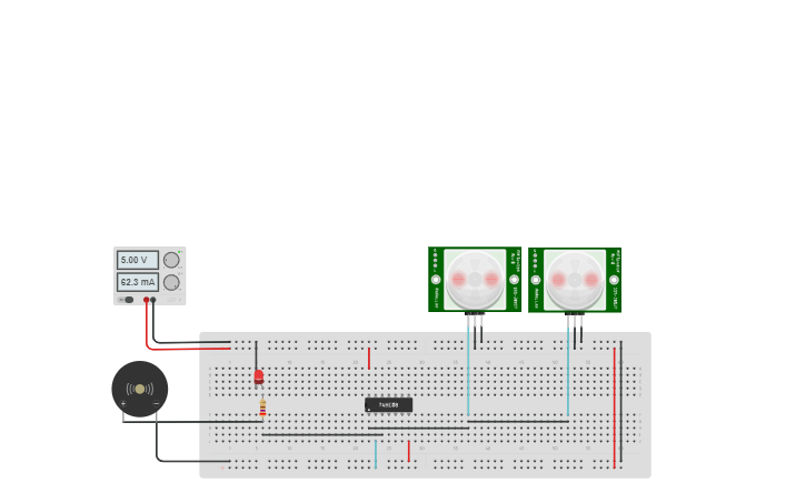 Circuit Design Sensore Pir Tinkercad