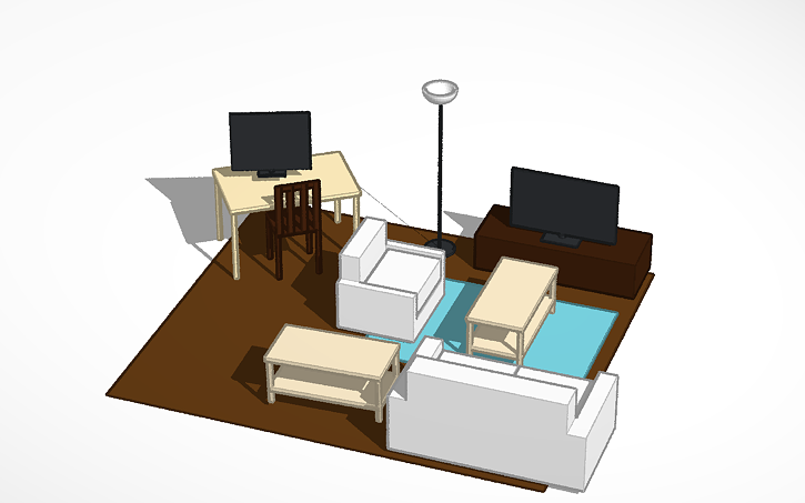 3D design Living Room - Tinkercad