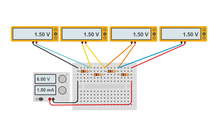 Circuit Design Resistor V Divider Tinkercad