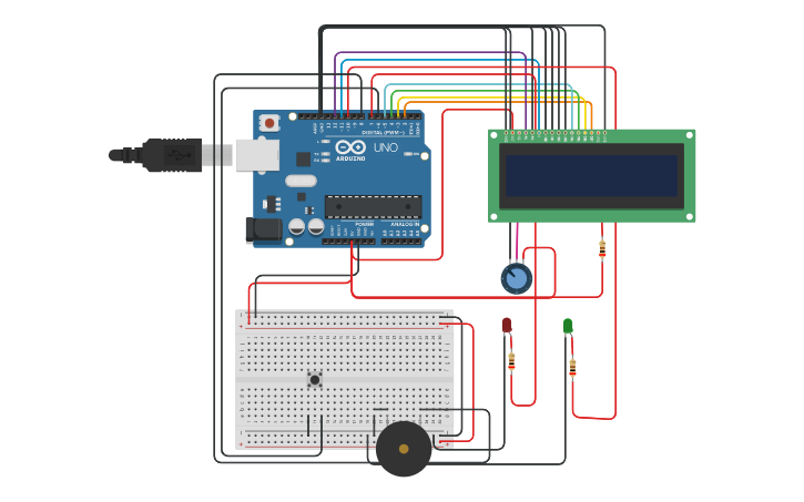 Circuit design 34_LCD_library | Tinkercad
