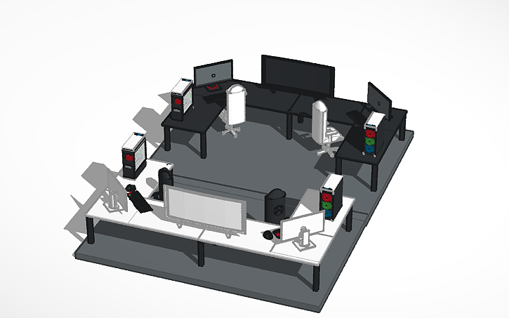3D design Gaming Setup - Tinkercad