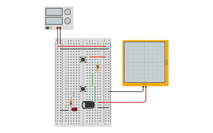 Circuit design Capacitor/LED Switch Circuit | Tinkercad Circuit design Capacitor/LED Switch Circuit | Tinkercad