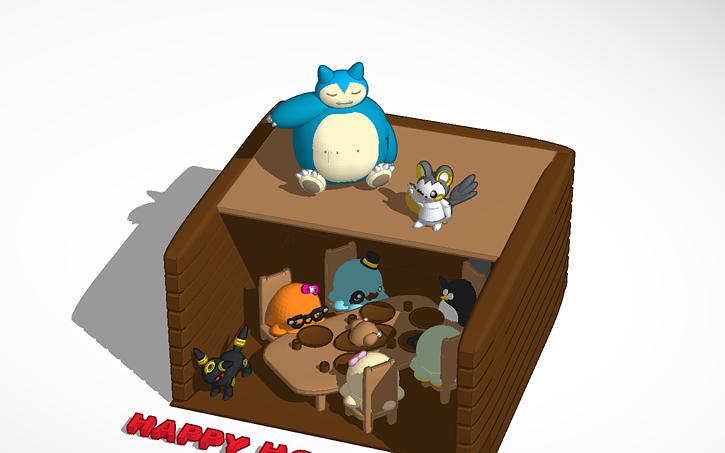 3D design Happy ThanksGiving - Tinkercad