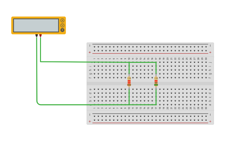 Circuit design 3.Parallel Combination of Resistors: | Tinkercad