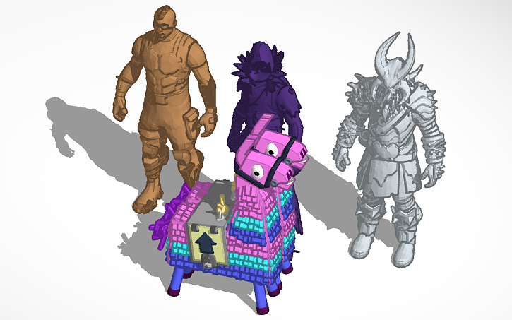 3D design Fornite Battle Hawk, Raven, Ragnarok and llama | Tinkercad