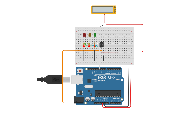 Circuit design sensore di temperatura P.2 | Tinkercad