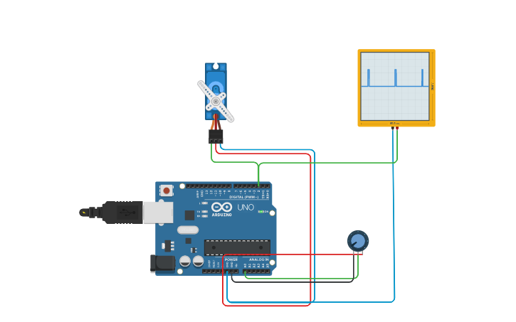 Circuit Design Servo Mit Potentiometer Tinkercad