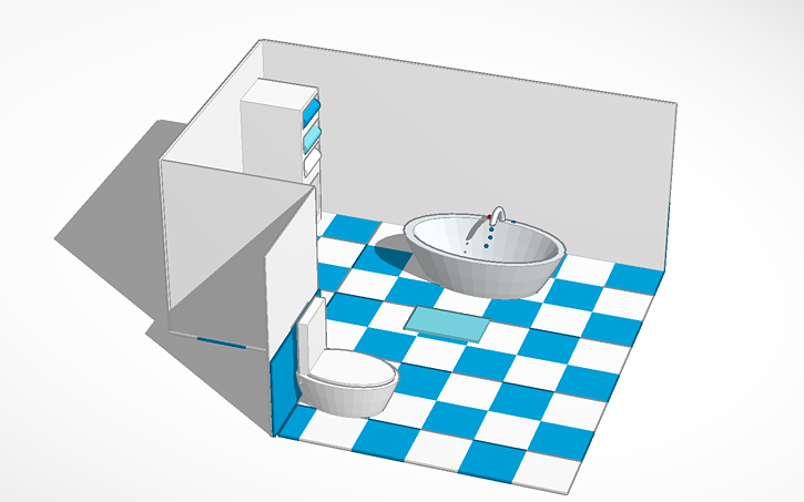 3D design Washroom - Tinkercad