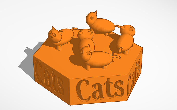 3D design TinkerCat - Tinkercad
