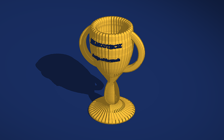 3D design Trophy for design of the week. . . - Tinkercad