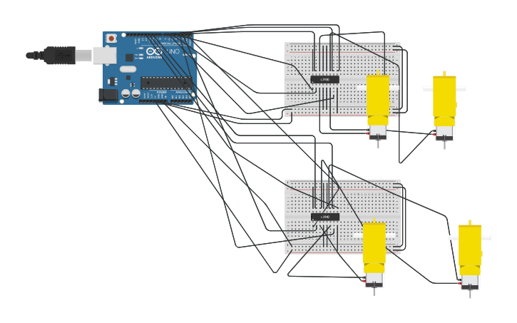Circuit design Car - Tinkercad