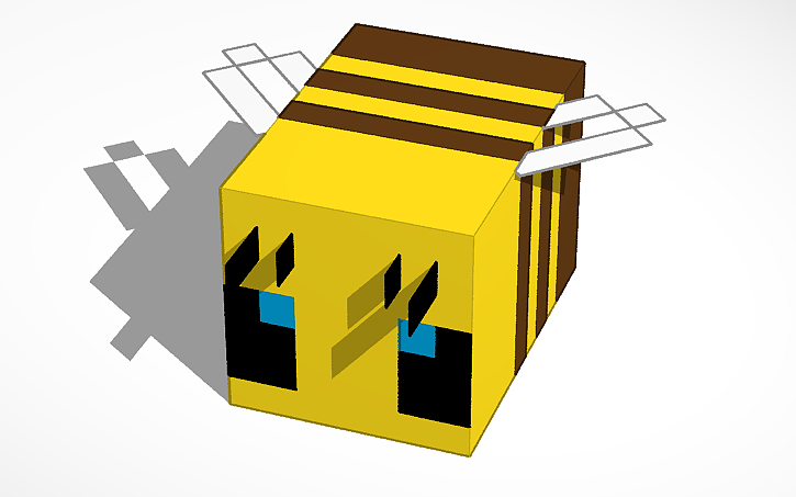 3D design Minecraft Bee - Tinkercad