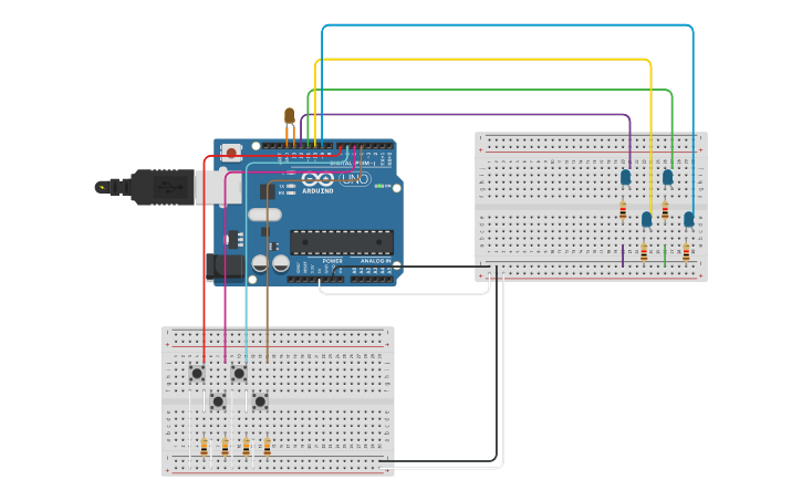 Circuit design Simon | Tinkercad
