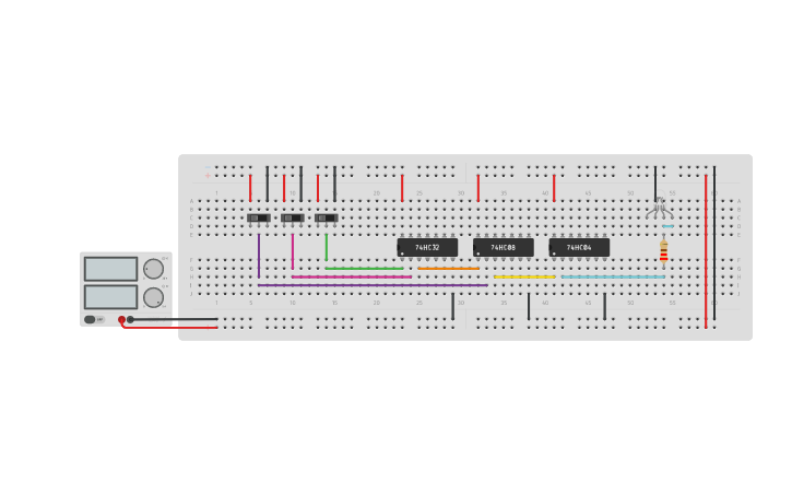 Circuit design Logica Combinacional 2 | Tinkercad
