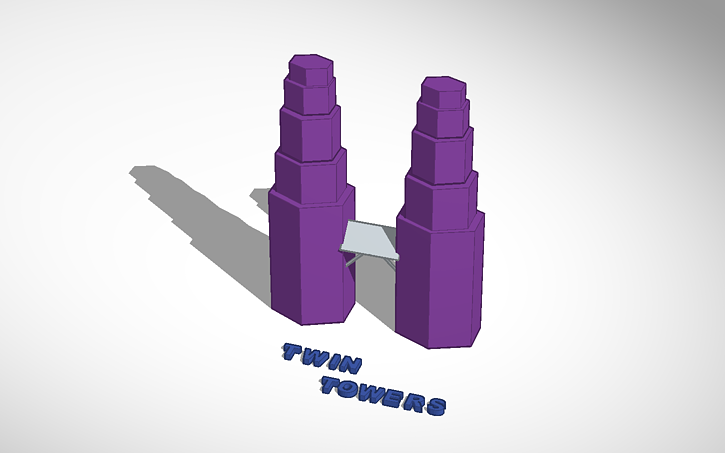 3D design Twin towers | Tinkercad