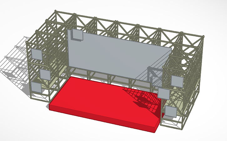 3D design MFF2019 stage - Tinkercad