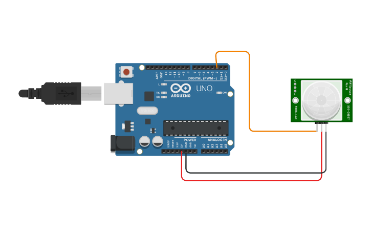 Circuit Design Pir Sensor Tinkercad