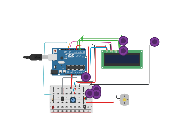 Circuit design siidesh.B automatic room temperature controller - Tinkercad
