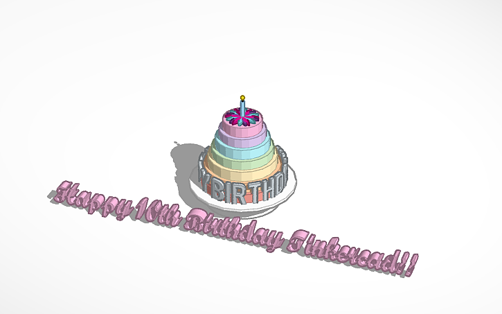3D design Happy Birthday!! | Tinkercad