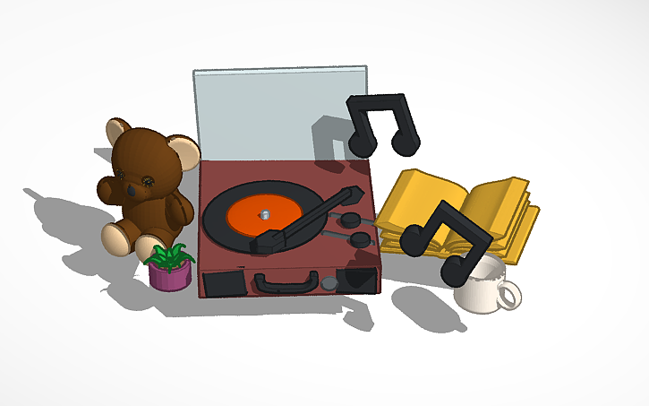 3D design Record Player - Tinkercad