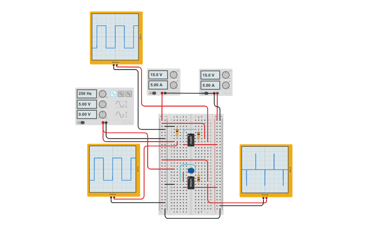 Circuit design Op-Amps - Tinkercad