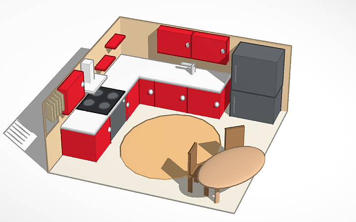 3D design kitchen - Tinkercad