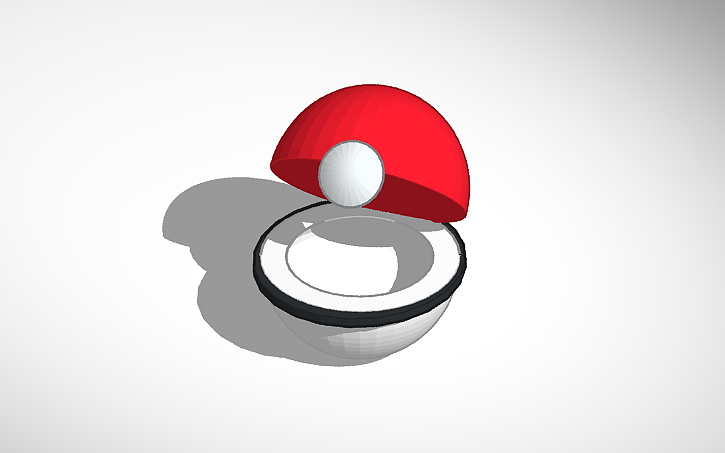 3D design PokeMon Ball | Tinkercad