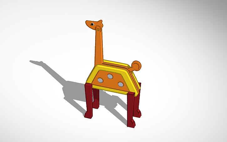 3D design Jovan Giraffe Game Assembly drawing - Tinkercad
