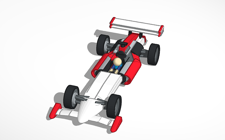 3D design Formula 1 Car/with person - Tinkercad
