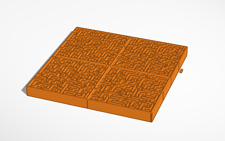 3D design Hard maze - Tinkercad