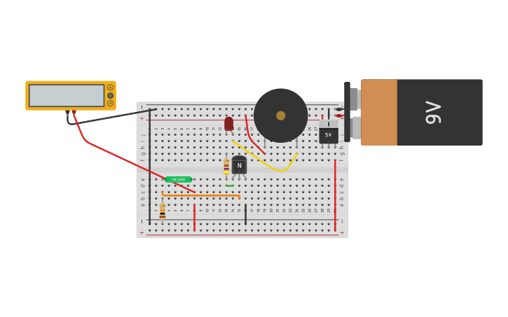 Circuit design tilt sensor - Tinkercad