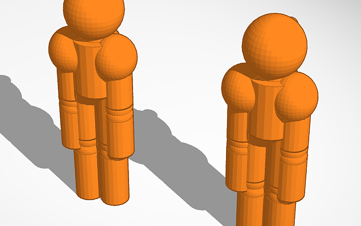 3D design person template - Tinkercad