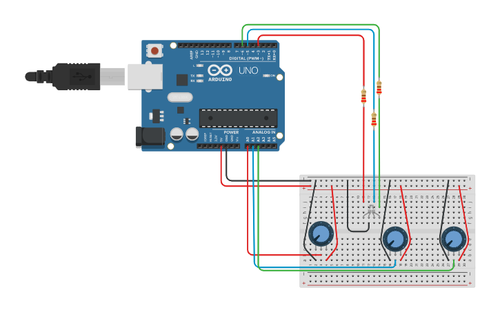 Circuit design Clase 5- Ejercicio 1 | Tinkercad