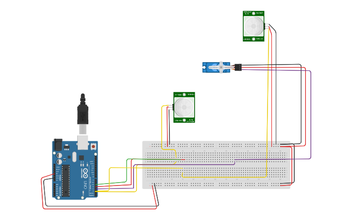 Circuit design simple gate | Tinkercad