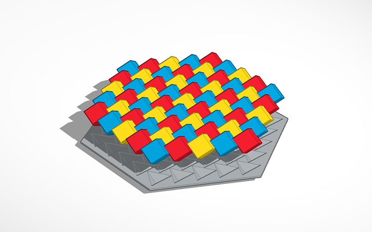 3d Design Interlocking Cubes And Arranging Tray Tinkercad 