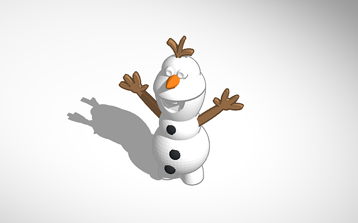 3D design Frozen Olaf - Tinkercad