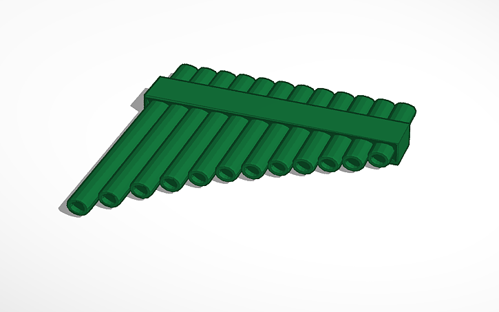 3D design pan flute - Tinkercad