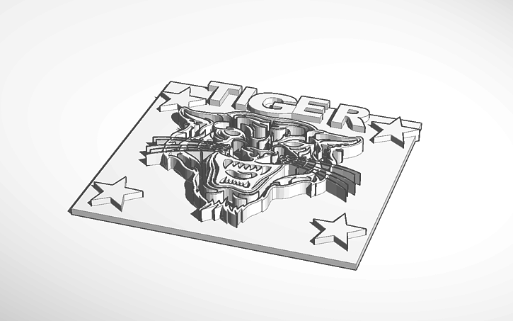 3D design Tiger - Tinkercad