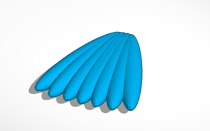 3D design Bird Tail - Tinkercad