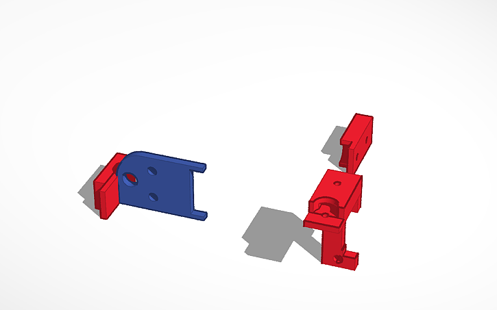 3D design bracket distance sensor with servo - Tinkercad