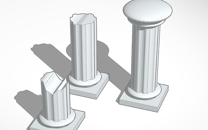 3d Design Greek Columns Tinkercad