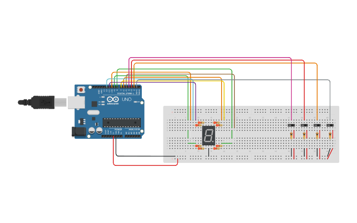 Circuit design Colucci_Christian_display_7_segmenti - Tinkercad