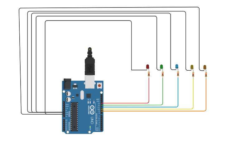 Circuit design experiment 1 - Tinkercad