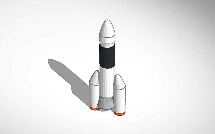 3D design GSLV MKIII Launch Vehicle | Tinkercad