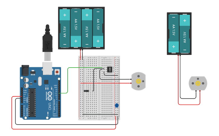 Circuit Design Single Direction Dc Motor Experiment Tinkercad