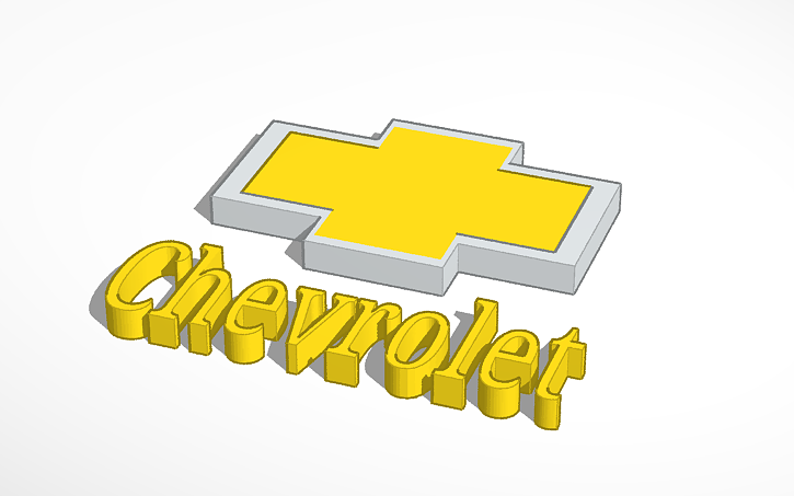 3D design Chevrolet logo - Tinkercad