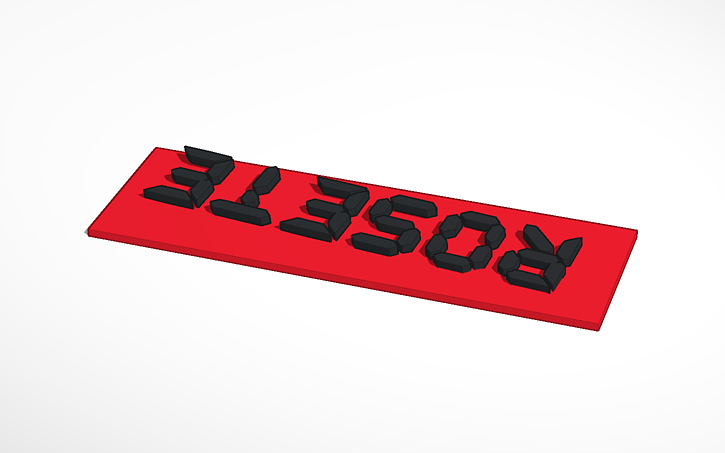 3D design Name Plate - Tinkercad