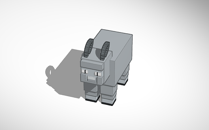 3D design Minecraft Goat Template - Tinkercad