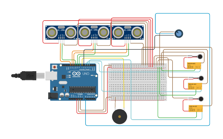 Circuit design Blind navigation - Tinkercad