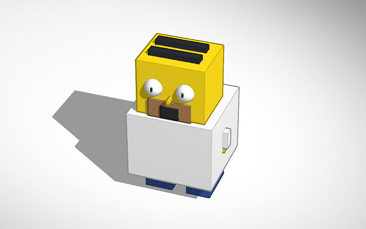 3D design Homer Simpson Blockhead | Tinkercad